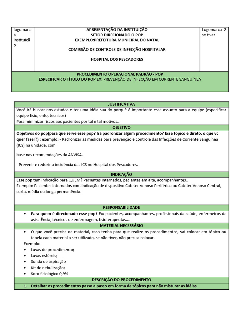 Modelo Pop | PDF | Infecção | Enfermagem