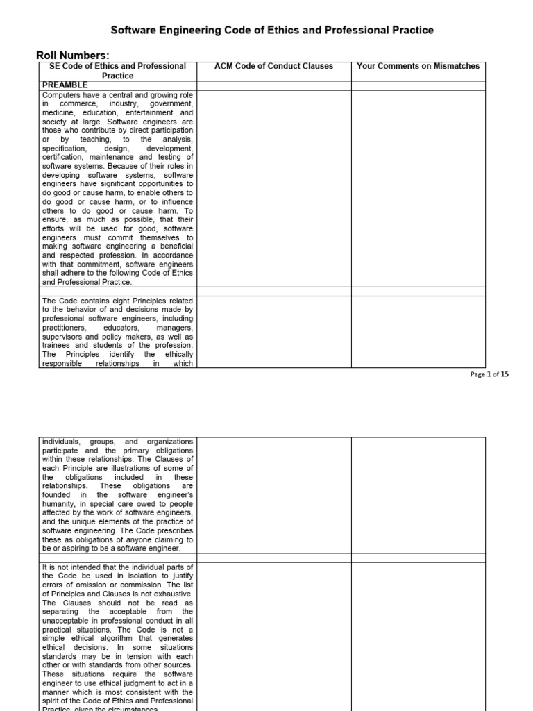 Software Engineering Ethics Guide | PDF | Engineer | Evaluation