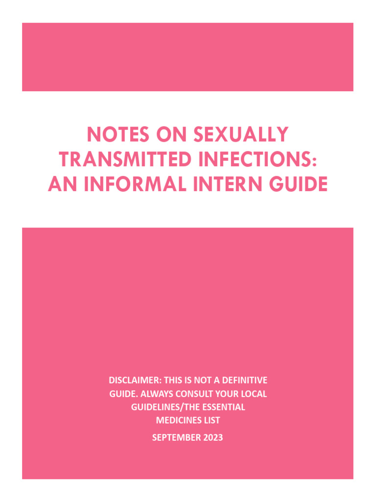 Sexually Transmitted Infections Intern Notes | PDF | Human Reproduction ...