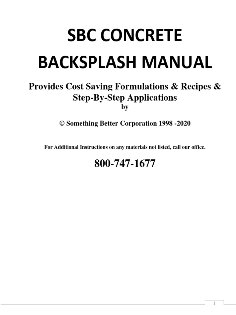 Concrete Backsplash Guide | PDF | Cement | Fly Ash