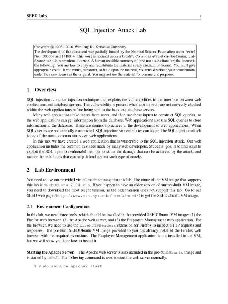 SQL Injection | PDF | World Wide Web | Internet & Web