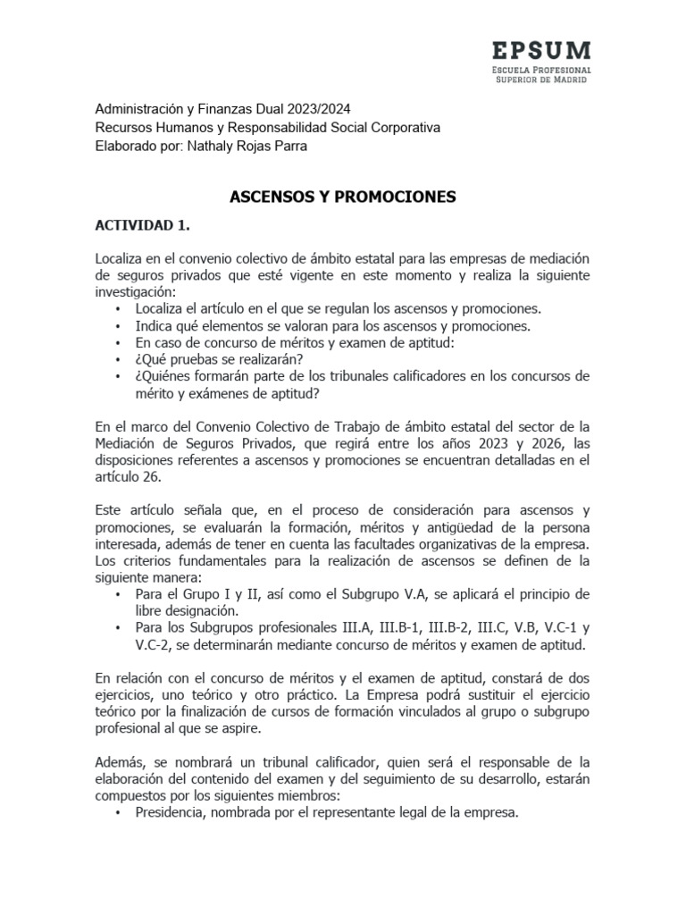 Ascensos y Promociones | PDF | Gestión de recursos humanos | Economias