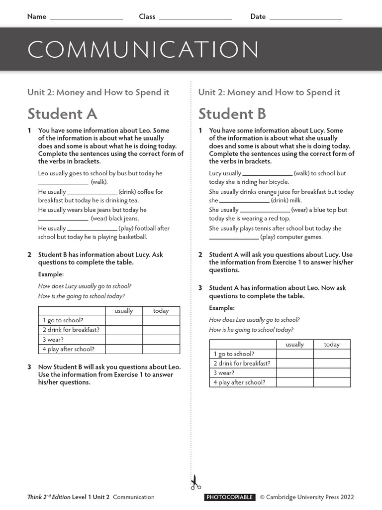 Thk2e BrE L1 Communication Unit 2 | PDF | Linguistics