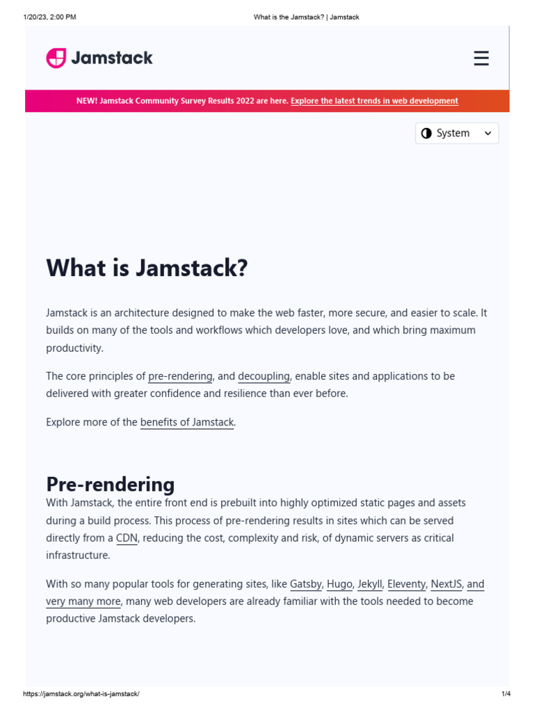 What Is The Jamstack - Jamstack | PDF | World Wide Web | Internet & Web