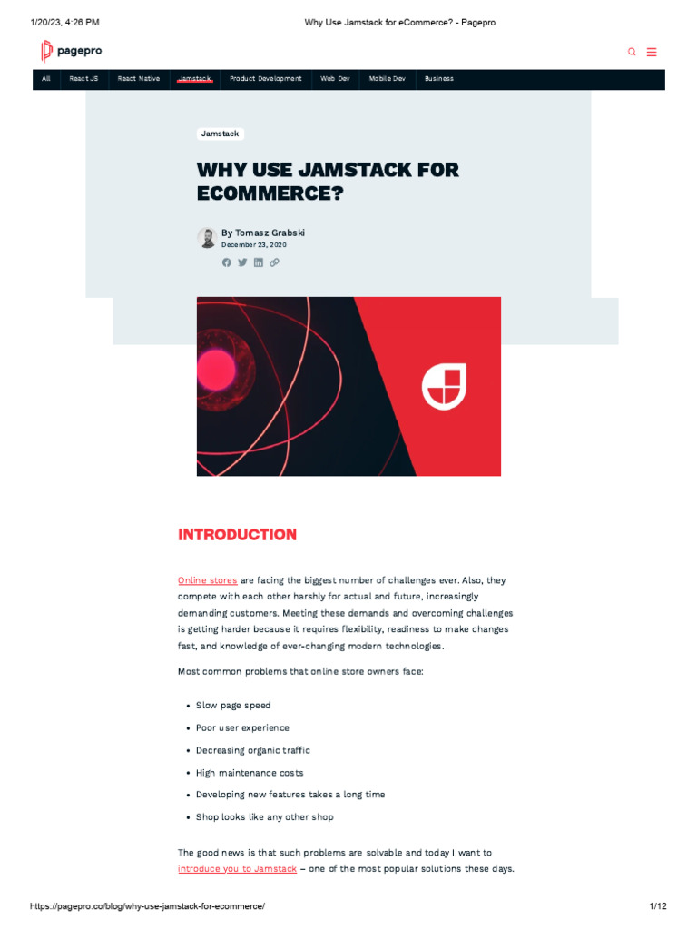 Why Use Jamstack For Ecommerce - Pagepro | PDF | E Commerce | Websites Why Use Jamstack For Ecommerce - Pagepro | PDF | E Commerce | Websites