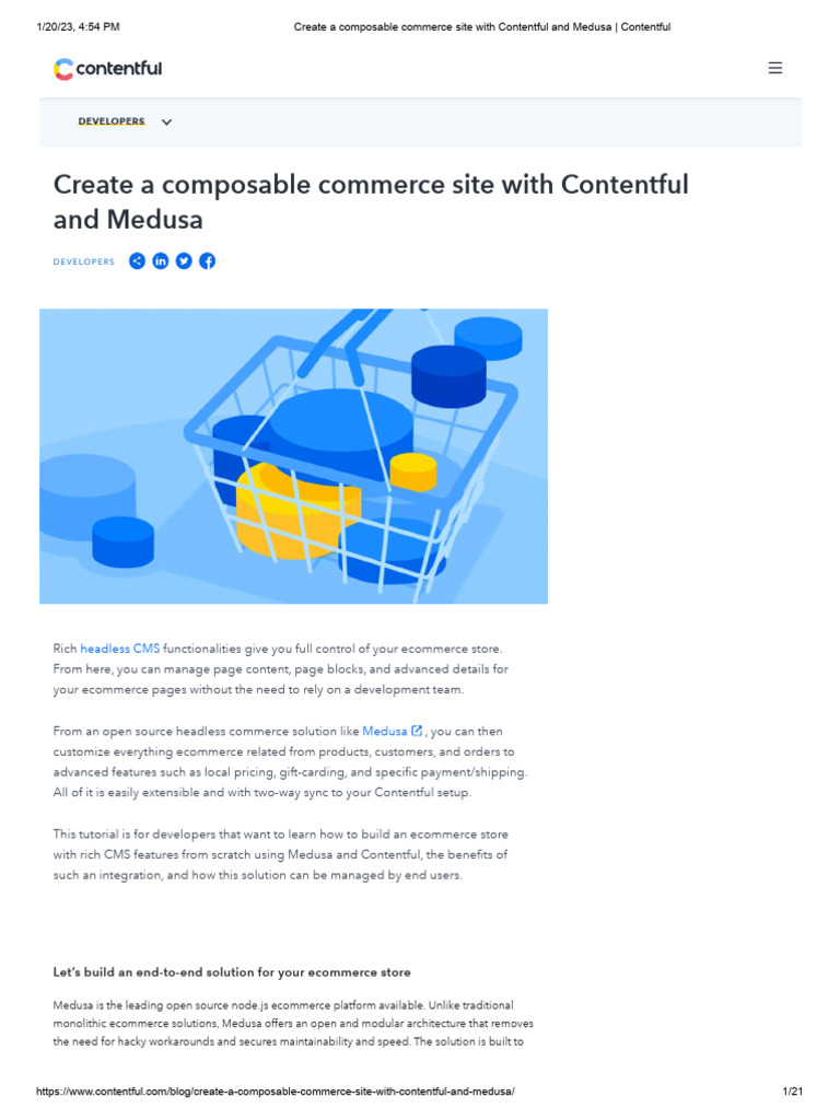 Create A Composable Commerce Site With Contentful and Medusa - Contentful | PDF | Postgre Sql ...
