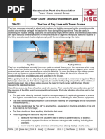 Tag Line Safety in Lifting Operations | PDF | Knot | Rope