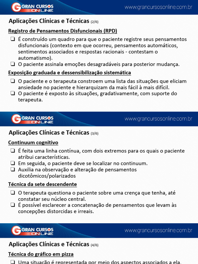 Aula 7 Abordagens Psicol Gicas Teoria Cognitivo Comportamental Beck Aplica Es CL Nicas e T ...