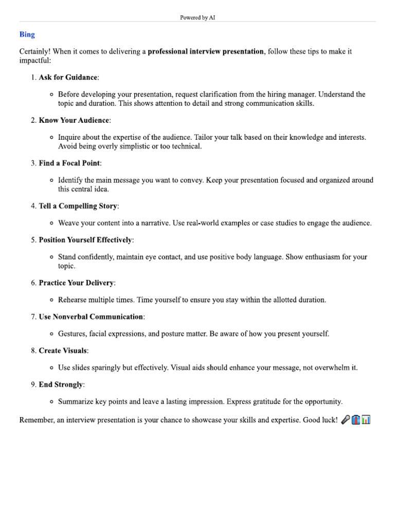 Interviewing Tips | PDF