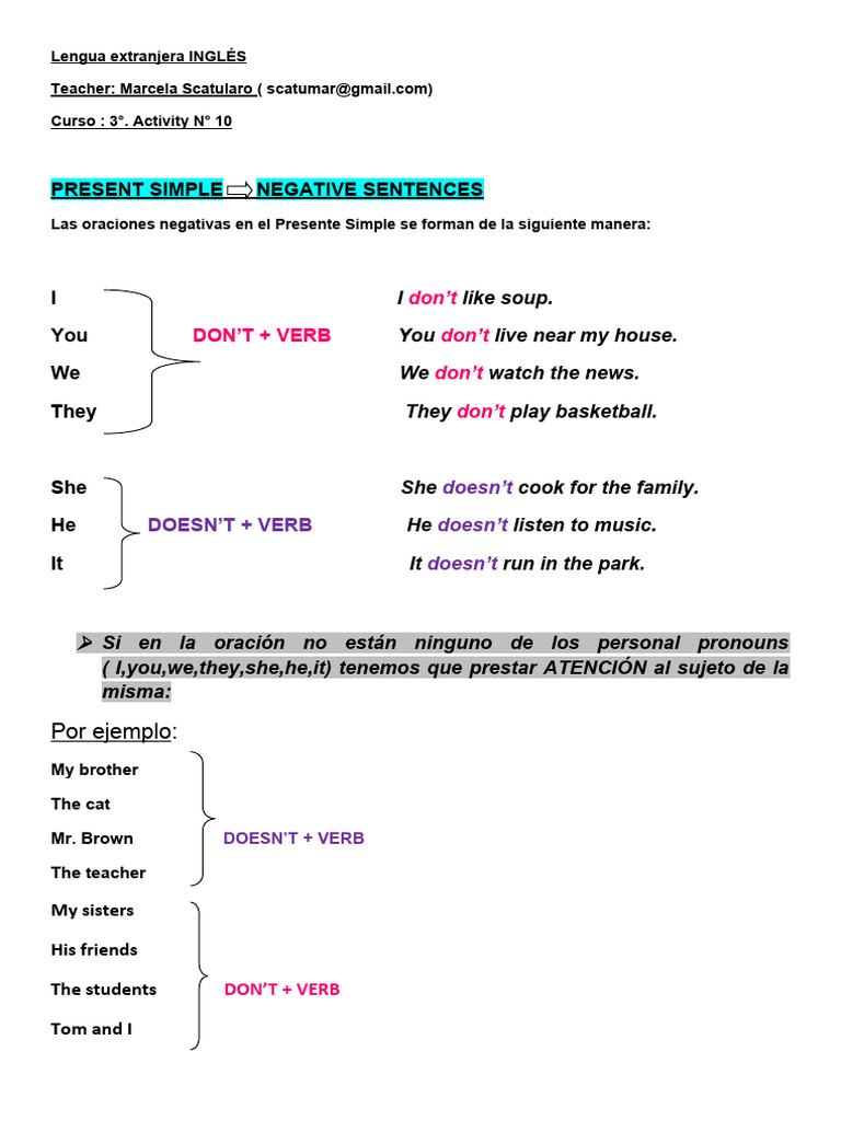 3cd Actividad N 10 Ingles Tania Marsilli | PDF | Semantic Units | Languages