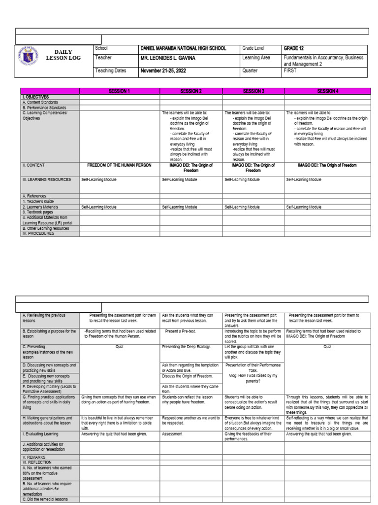 Second Quarter GRADE 12 DLL FABM Module6 2022 2023 | PDF | Learning ...