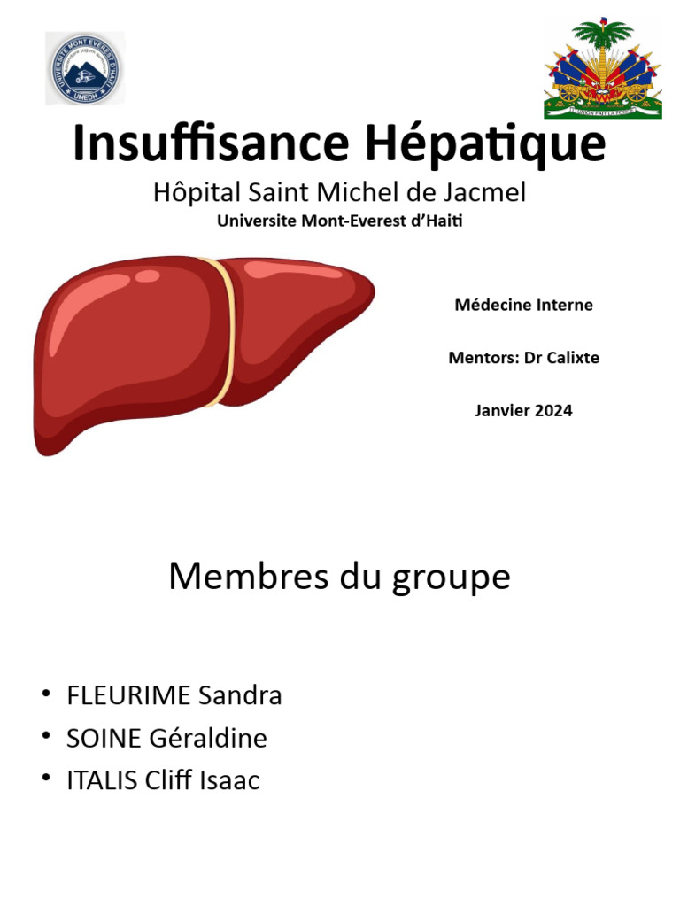 Insuffisance Hépatique : Diagnostic et Prise en Charge | PDF | Hépatite ...