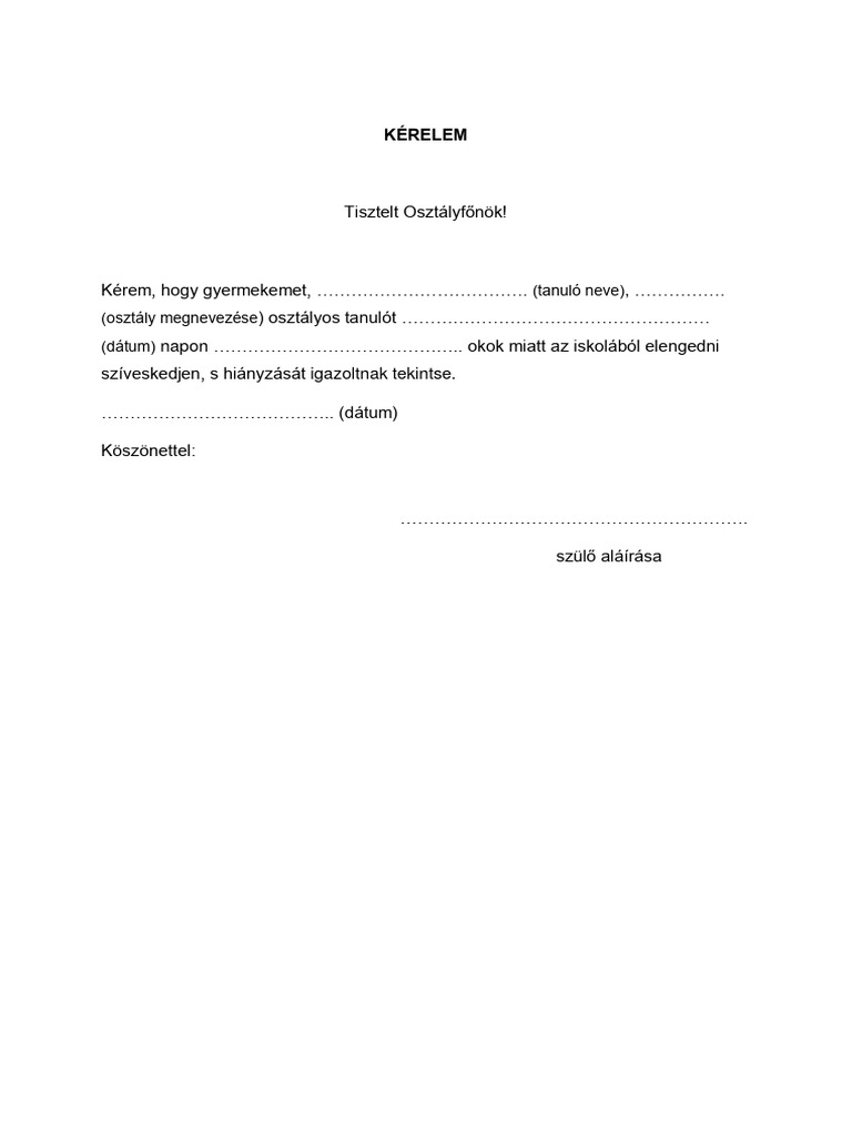 Szülői Igazolás Pdf