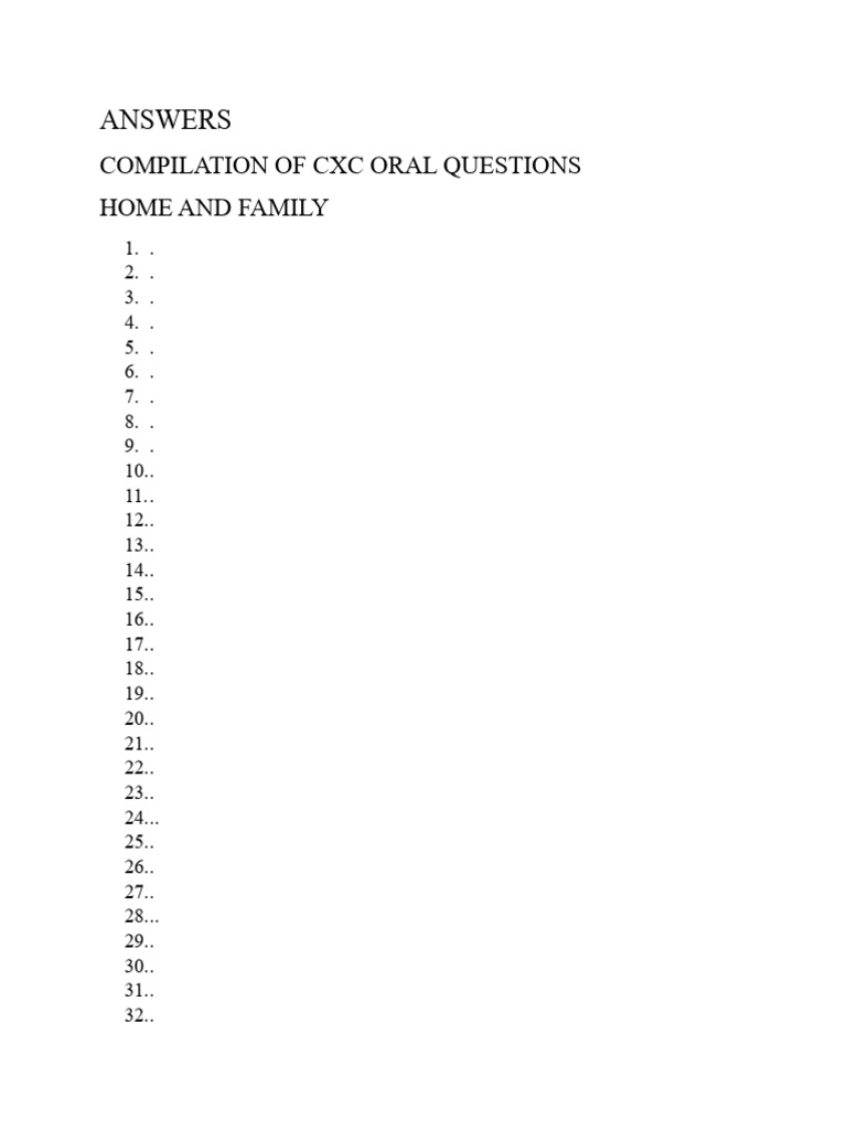 Spanish Oral Questions | PDF