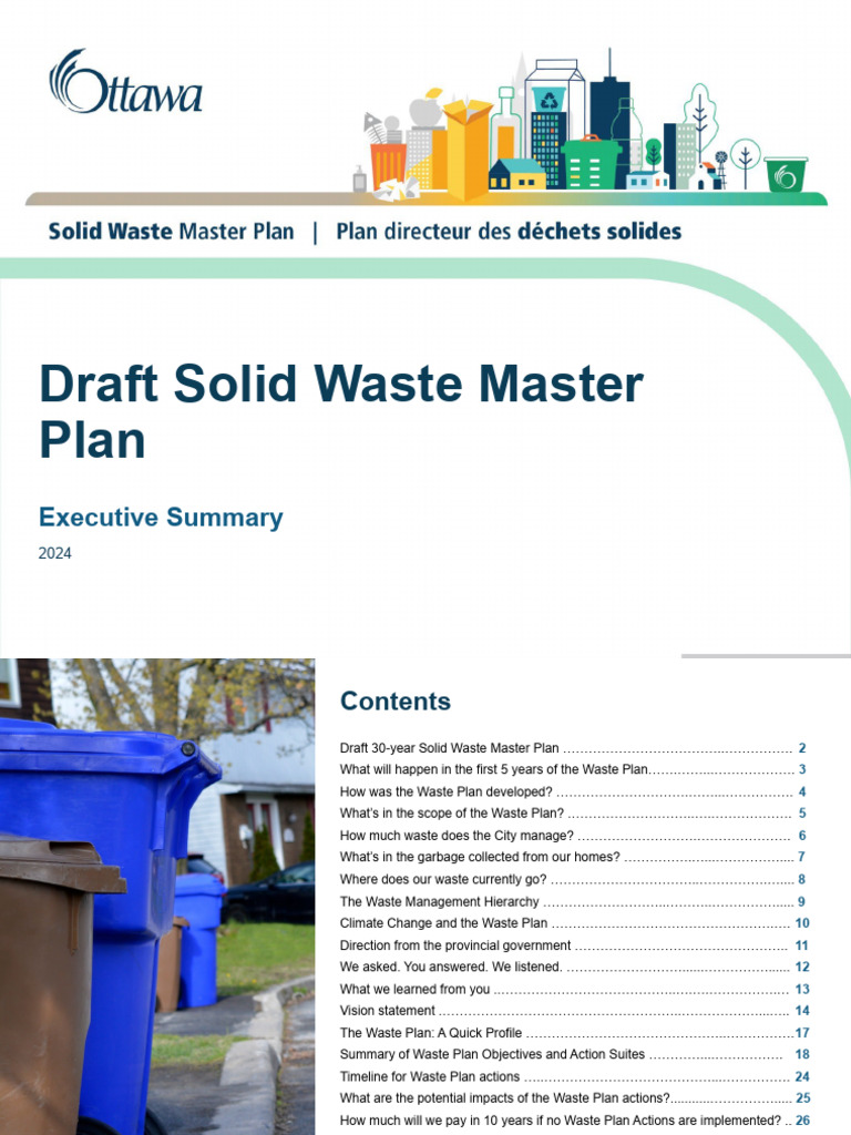 Draft Solid Waste Master Plan | PDF | Waste Management | Waste