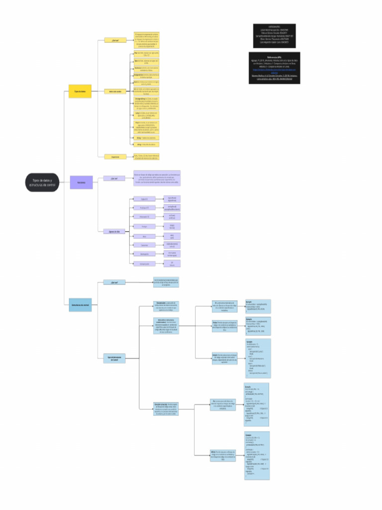 Actividad 3. Cuadro Sinóptico de Los Tipos de Datos y Estructuras de Control | PDF