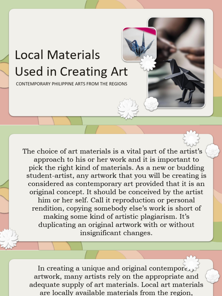 Q4 CPAR Module 10 Local Materials in Creating Art Discussion Only | PDF ...
