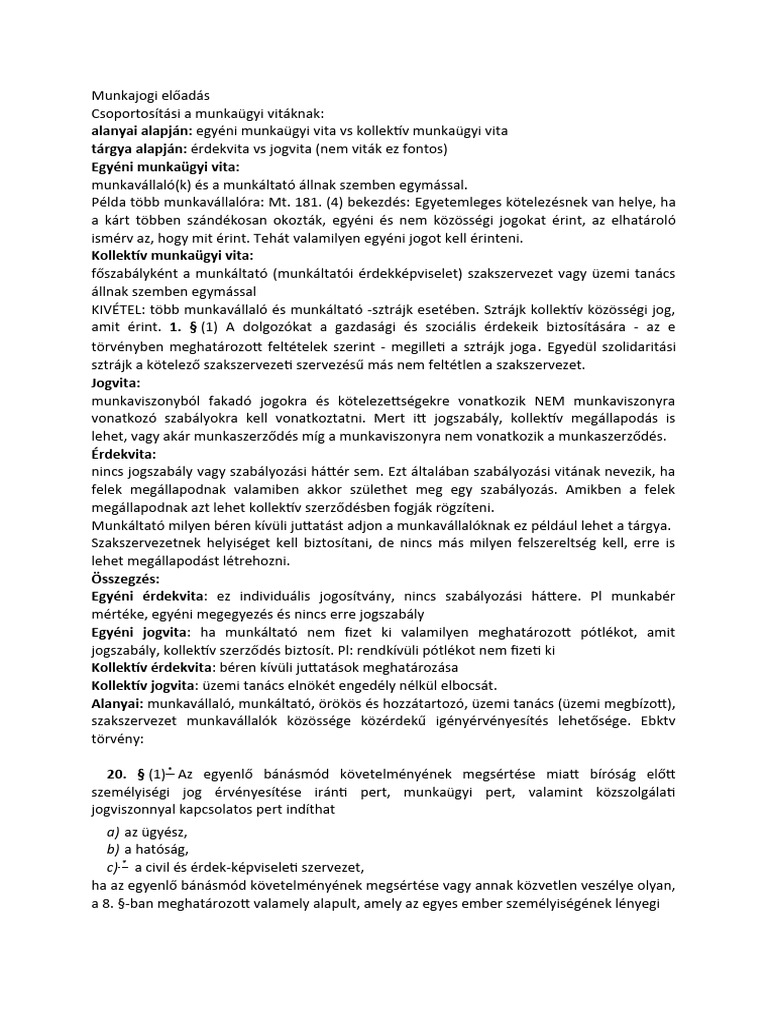 Munkajog | PDF