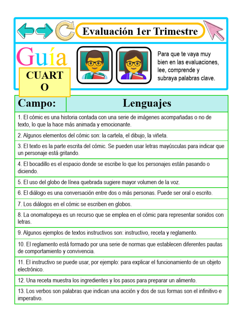 Guía Cuarto | PDF | Las emociones | Geometría