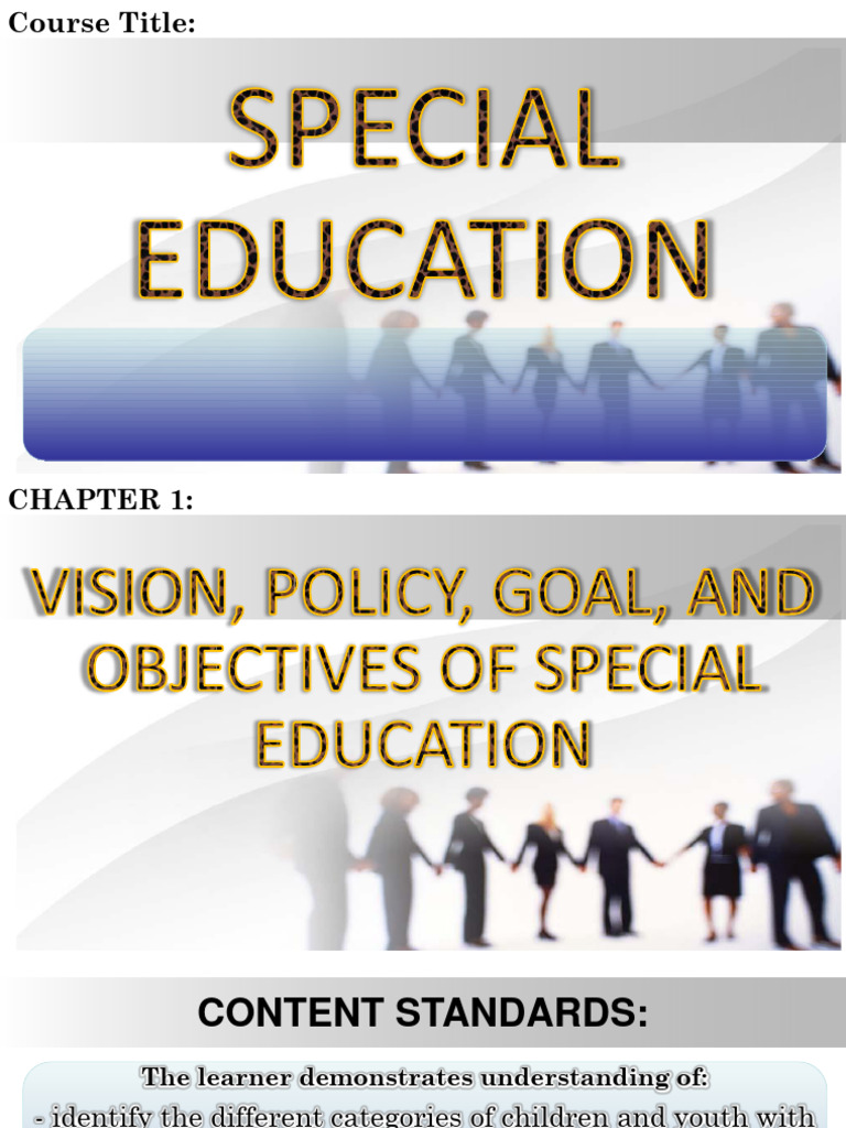 Foundations of Special Education in the PH | PDF | Special Education ...