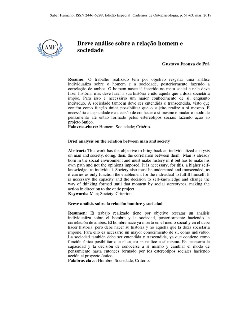 Brunofleck, Gustavo Fronza de Prá 2 Ok | PDF | Sociologia | Sociedade