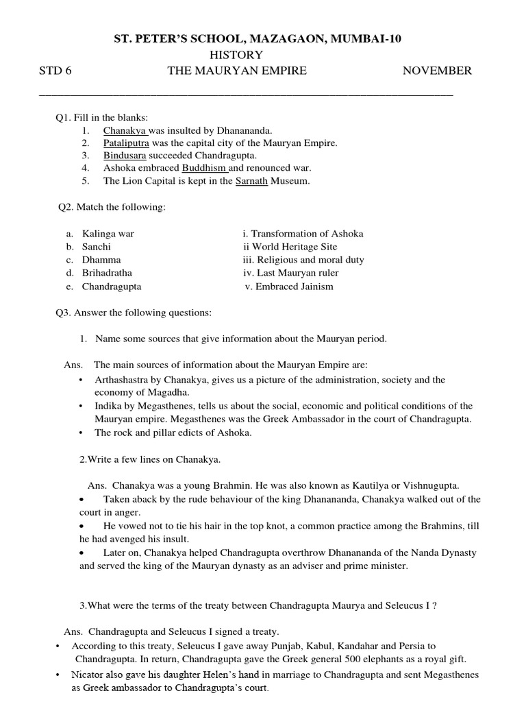 The Mauryan Empire | PDF | Ashoka | Dharma