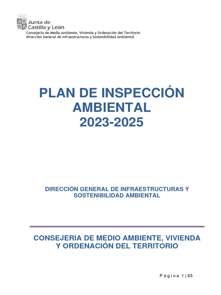 PLAN+DE+INSPECCIÓN+2023-2025 | PDF | Contaminación | Residuos