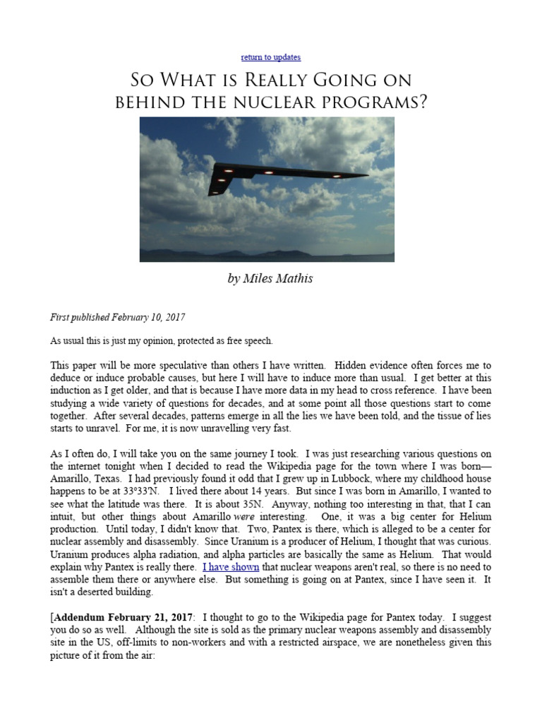 Miles Mathis - So What Is Really Going On Behind The Nuclear Programs ...