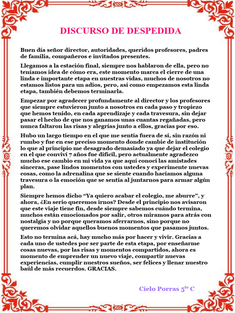 Despedida | PDF