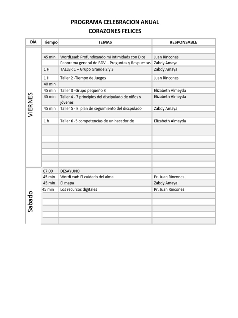 PROGRAMA Peru 2024 | PDF