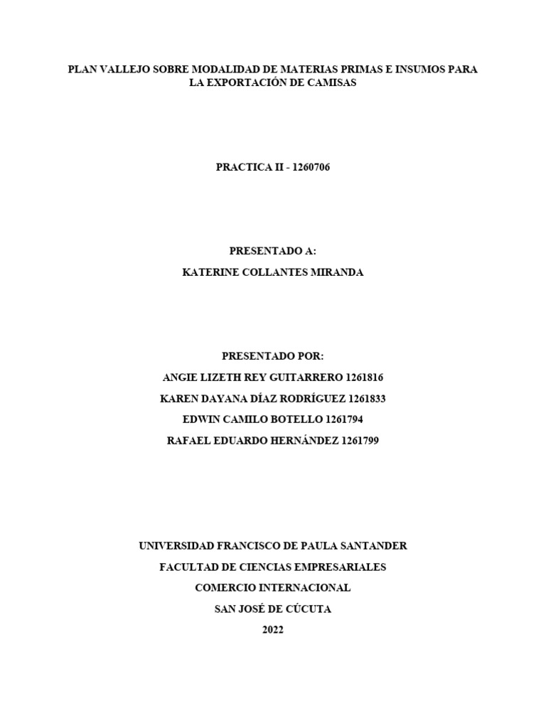 Plan Vallejo | Descargar gratis PDF | aduana | Arancel