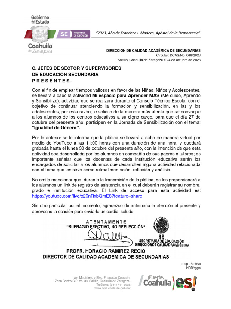 Plática Alumnos Cte Octubre | PDF