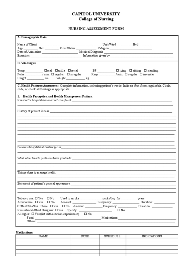 New Assessment Form 2 | PDF | Breathing | Clinical Medicine