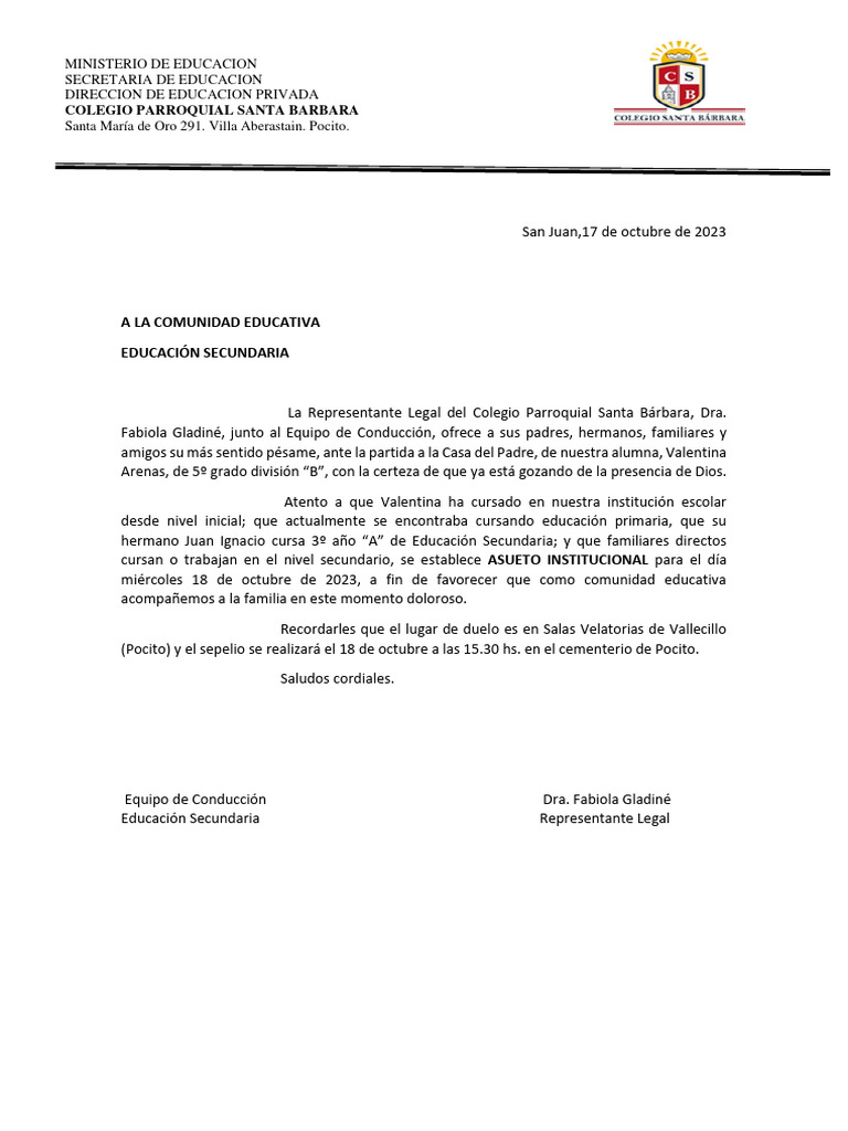 Asueto Institucional | PDF