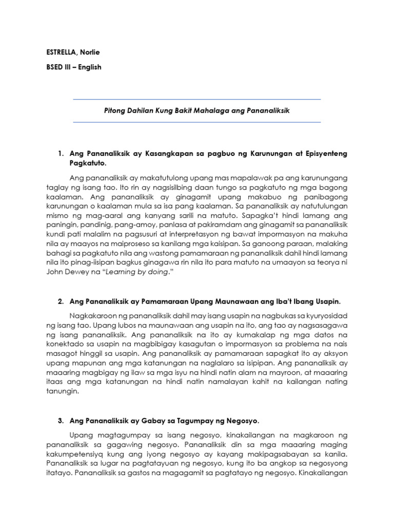 Q2L1GE11T3 - ESTRELLA (BSED English) | PDF