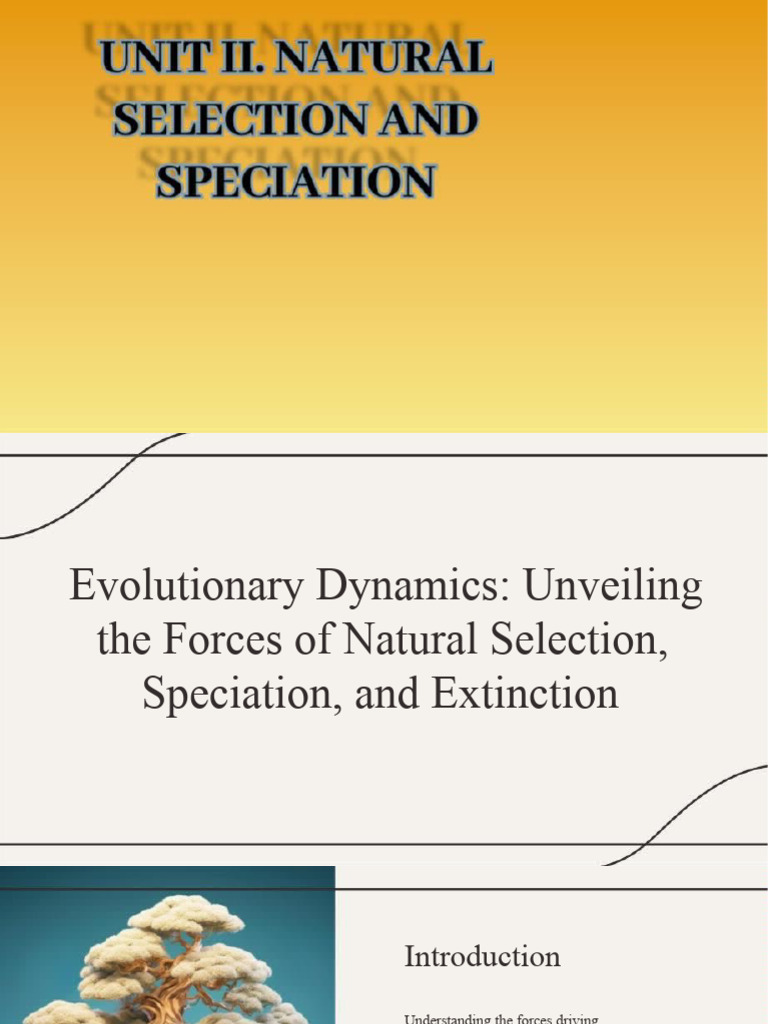 Natural Selection and Speciation Wip | PDF | Evolution | Natural Selection