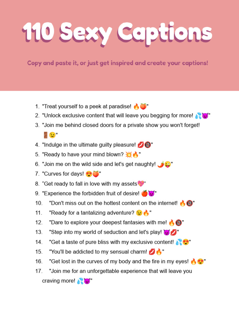110 Sexycaptions Pdf