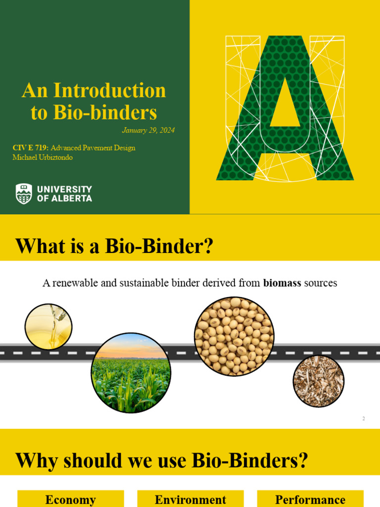 Presentation 1 - Bio-Binders | PDF | Petroleum | Road Surface