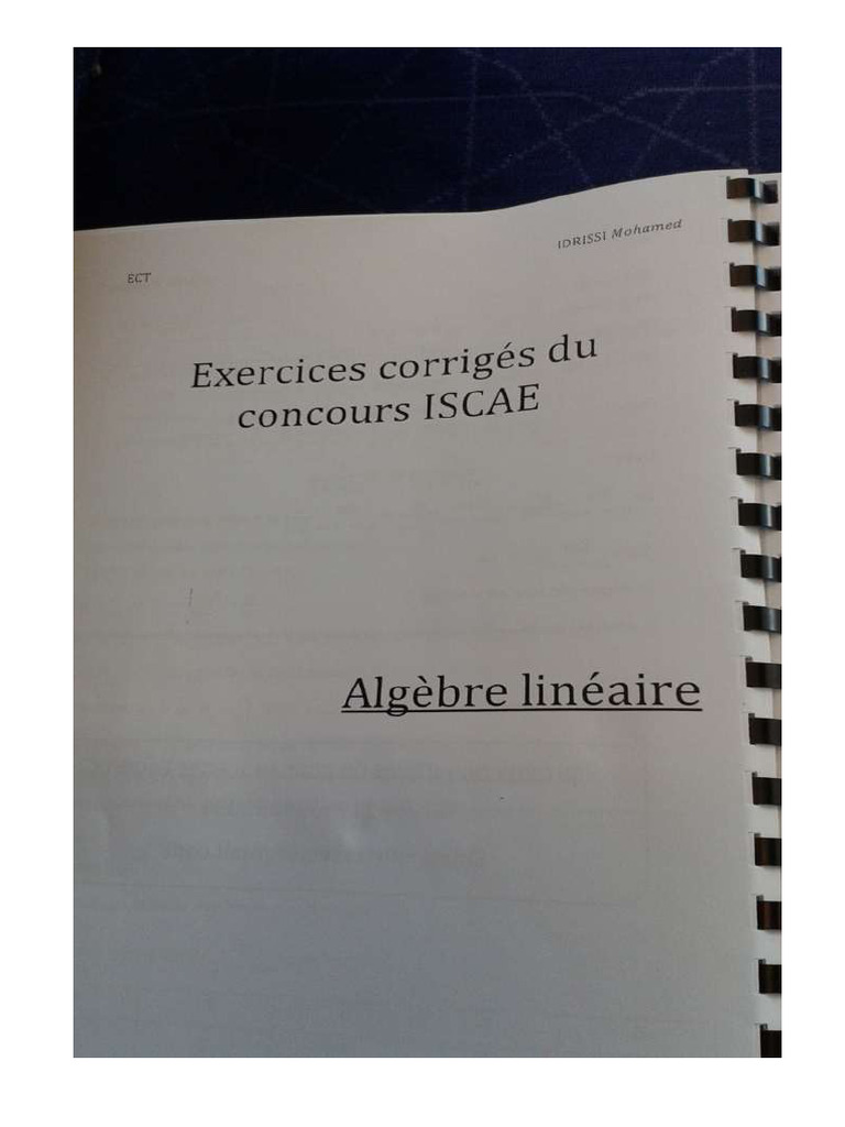 Epreuves Et Coorigés ISCAE Algèbre Linéaire | PDF