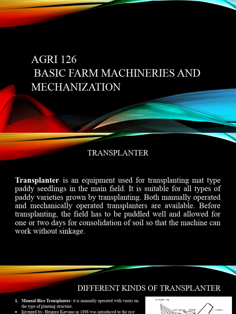 Report in Agri 126 Final | PDF | Machines | Mechanical Engineering