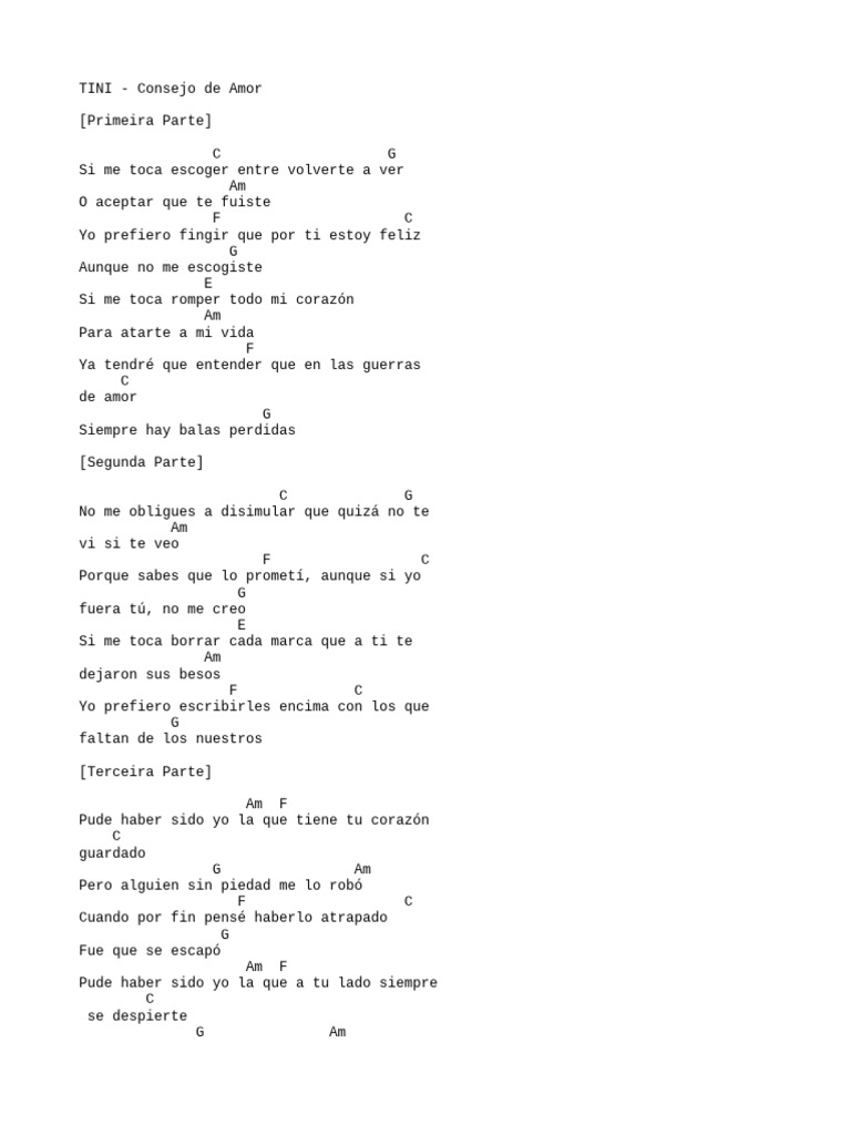 TINI - Consejo de Amor | PDF