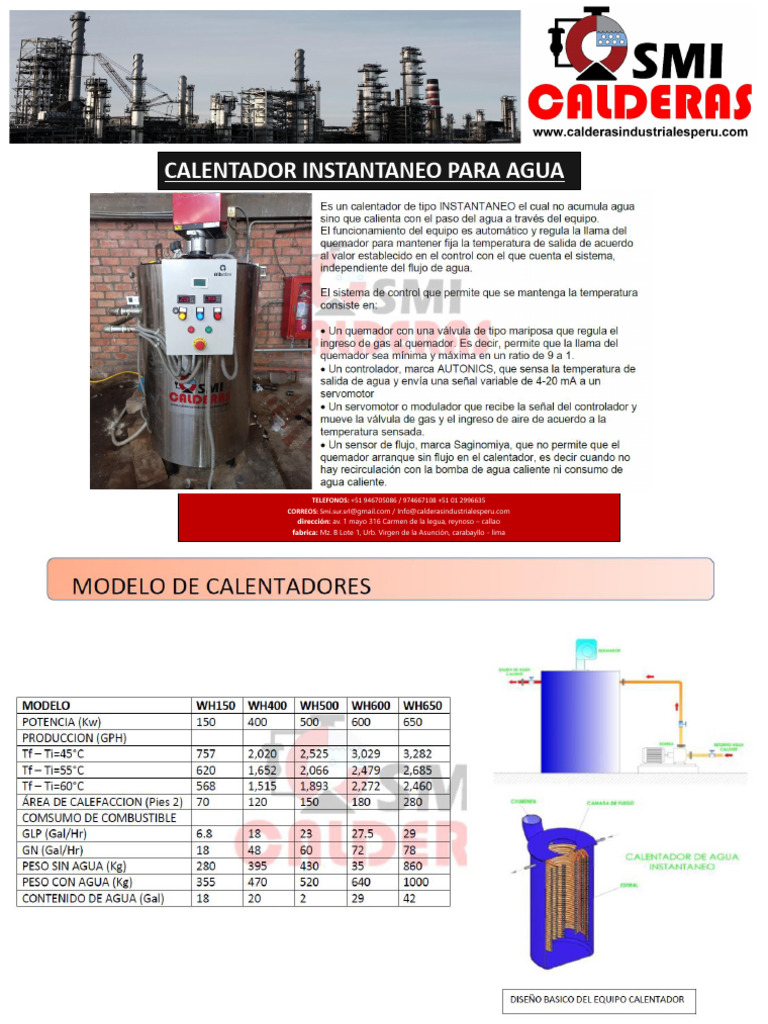 Catalogo Calentador de Paso | PDF