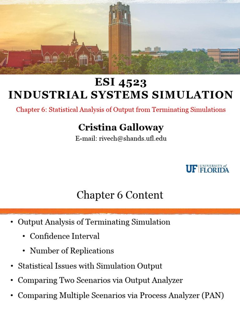 10 - Chapter 6 Statistical Analysis of Output From Terminating Simulations | PDF | Estimator ...