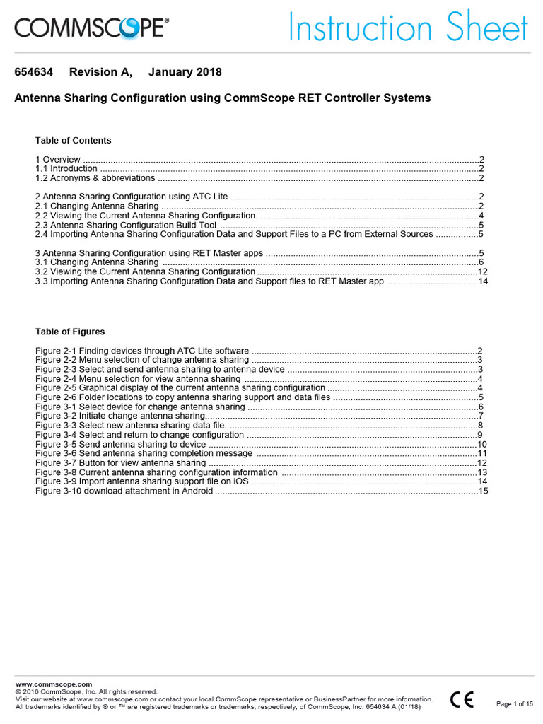 Antenna Sharing Configuration Using CommScope RET Controller Systems ...