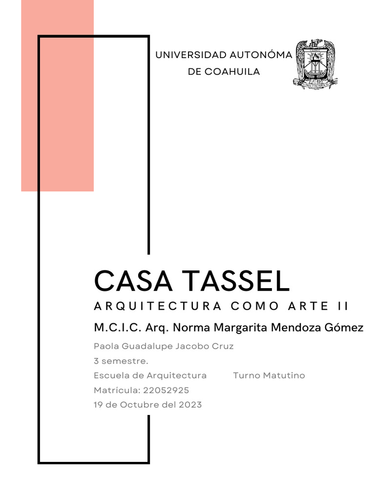 Casa Tassel | PDF