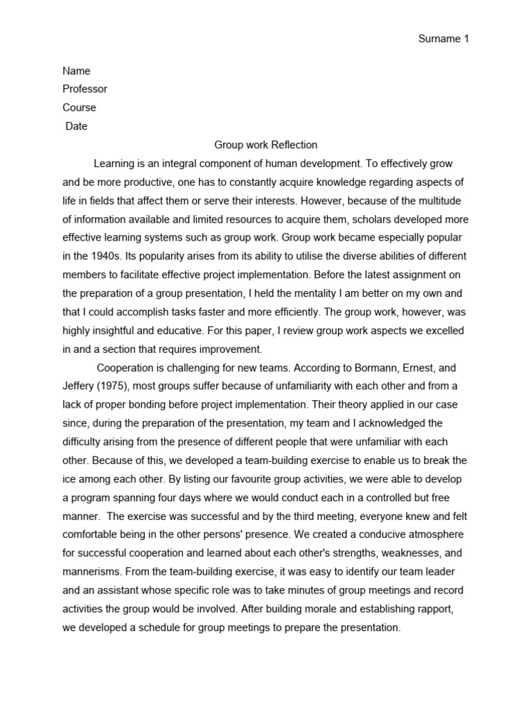 Reflection Essay | PDF | Learning | Psychology