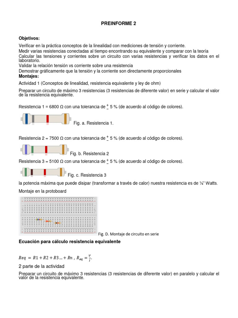 Medición de Resistencia y Ley de Ohm | PDF | Resistencia Eléctrica y Conductancia | Resistor