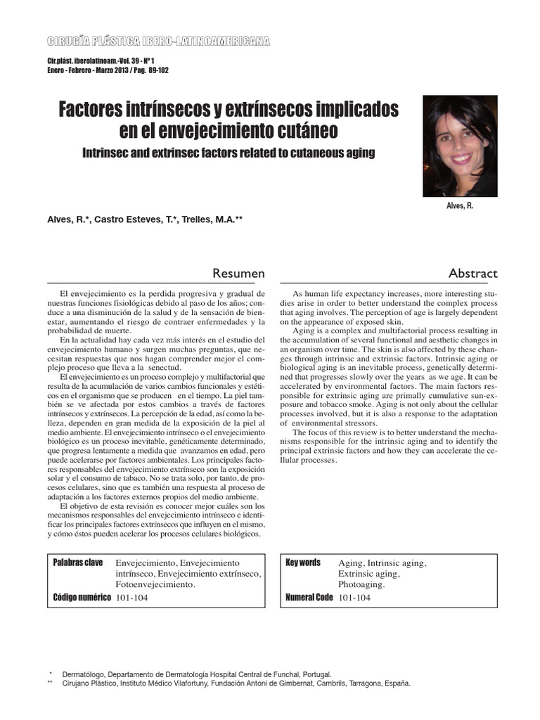 Factores Intrinsecos y Extrinsecos Impli | PDF | Melanoma | Senectud