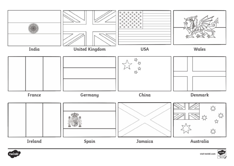 T TP 2661545 Flags of The World Colouring Page Ver 3 | PDF