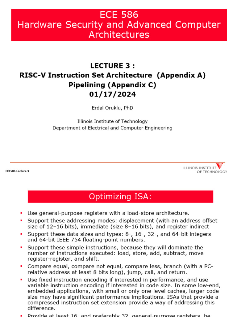 ECE586 Lecture 3 | PDF | 64 Bit Computing | Microprocessor